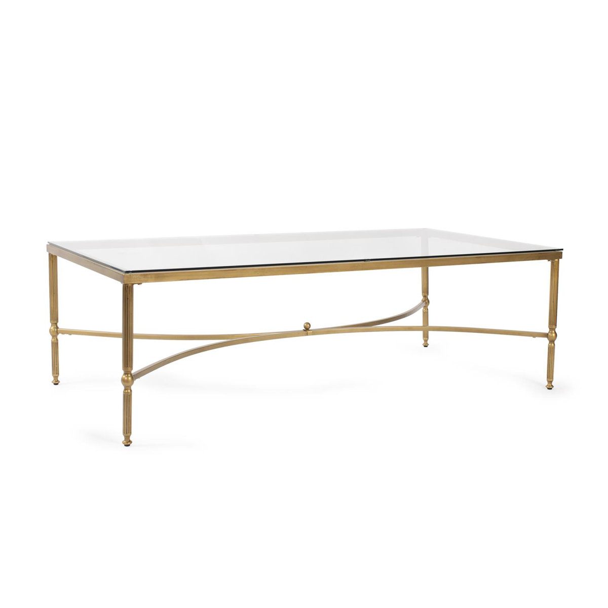 Howard Elliott Bonnifait Antique Gold Rectangular Coffee Table | Perigold